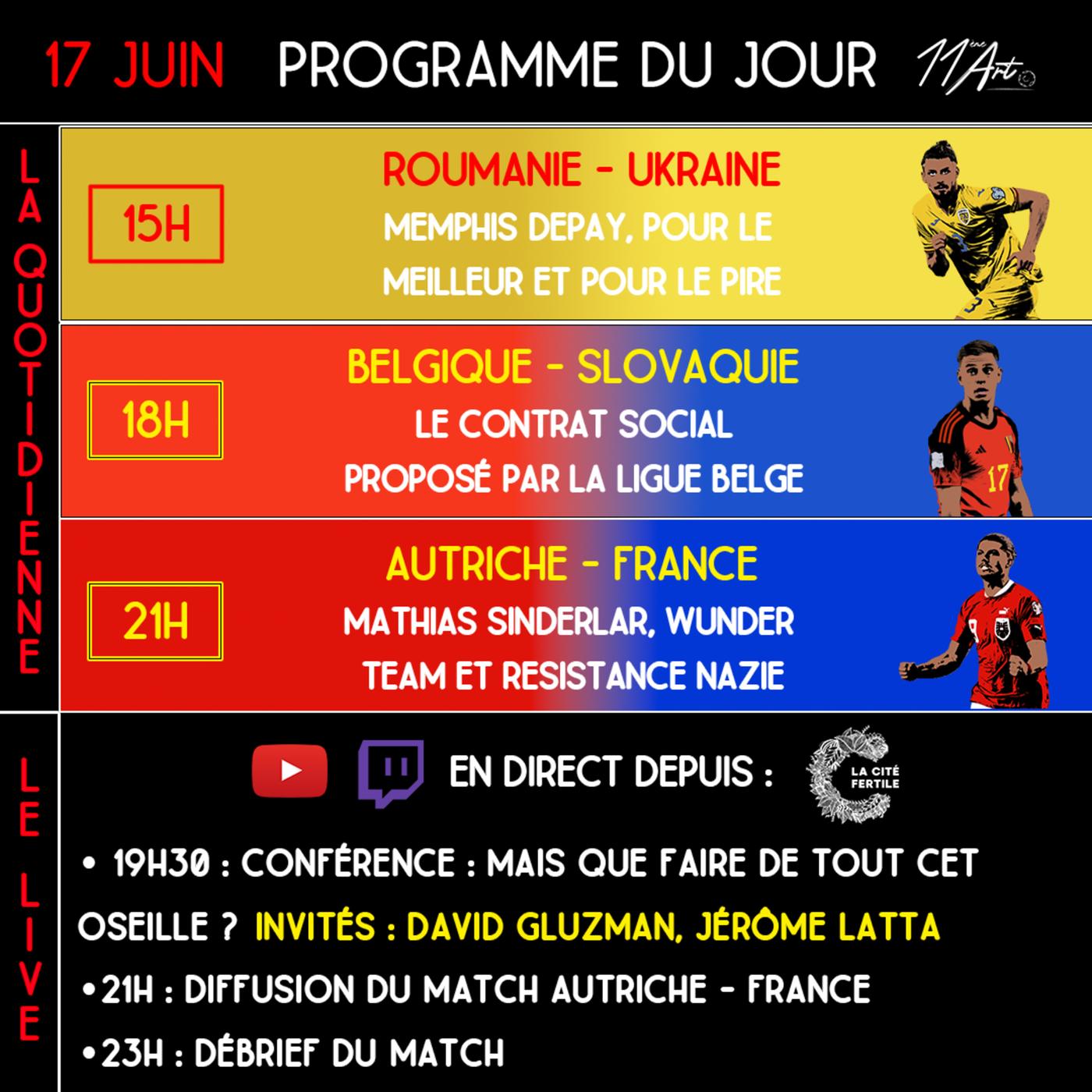 Euro 2024 - Quotidienne 24 juin - 11ème Art (podcast) | Listen Notes