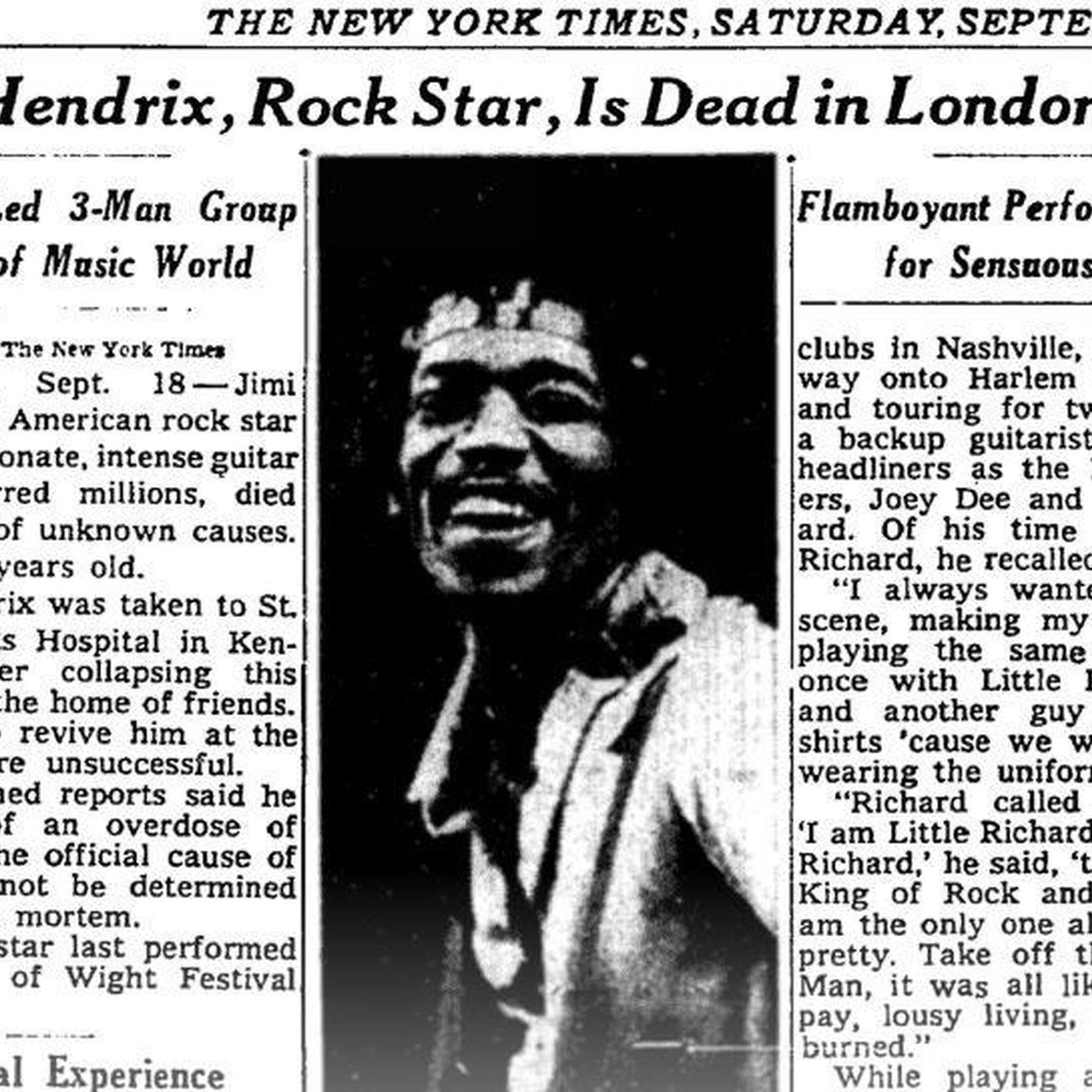 Remembering Jimi Hendrix On the 55th Anniversary of His Passing ...