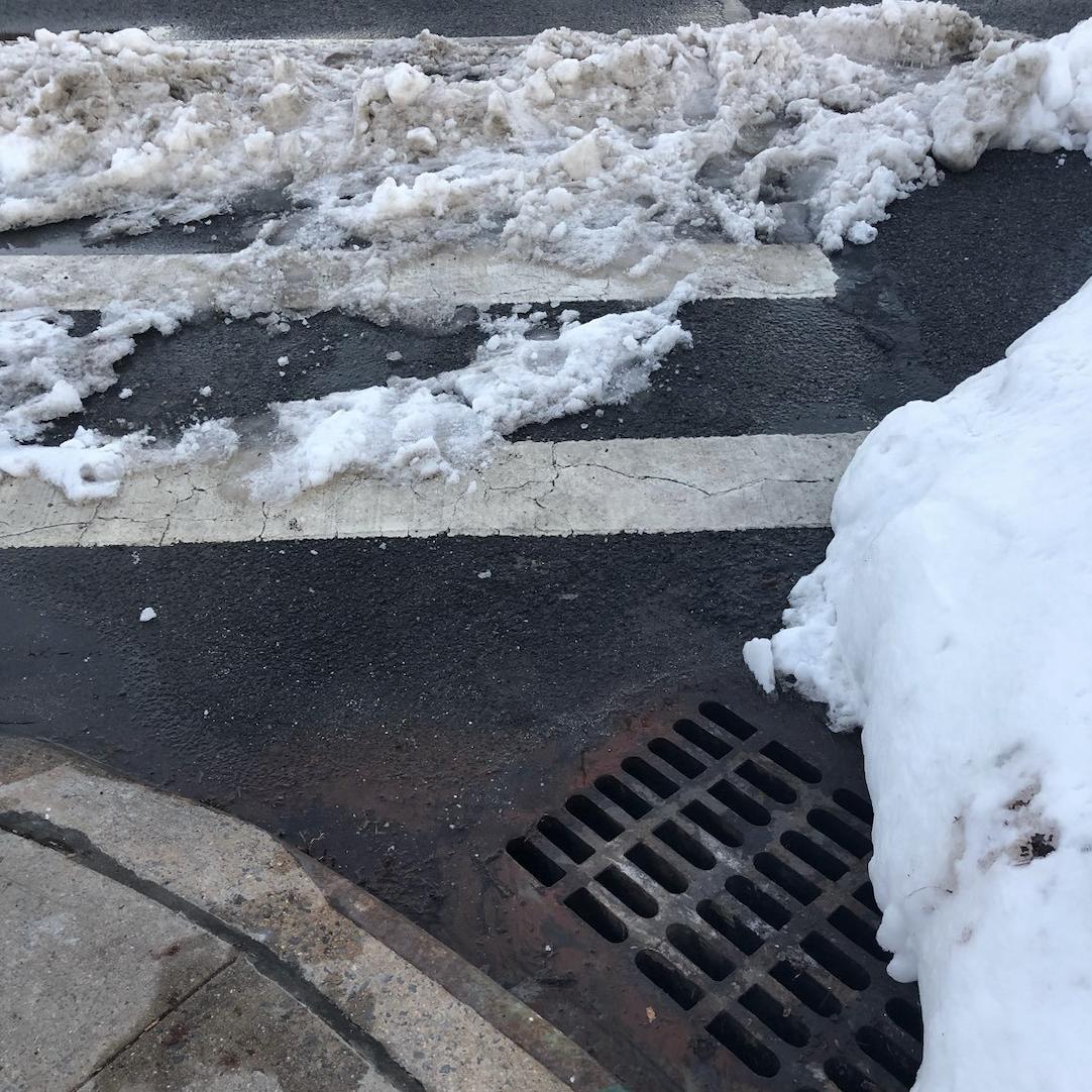 Snow melt, Pearsall Avenue, Bronx, NY, USA on 5th February 2021 – by ...