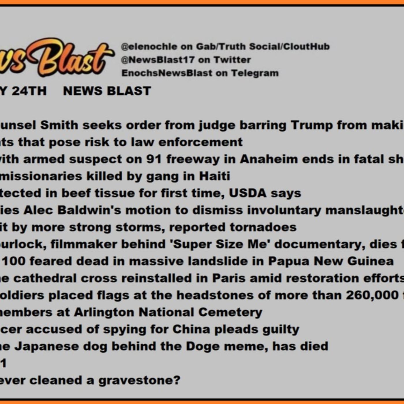 Thursday, May 23, 2024 News Blast - News Blast Readings (podcast ...