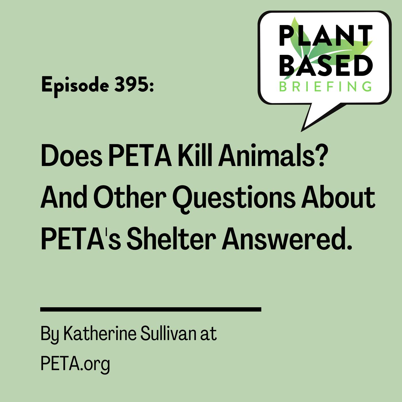 395: Does PETA Kill Animals? And Other Questions About PETA’s Shelter ...