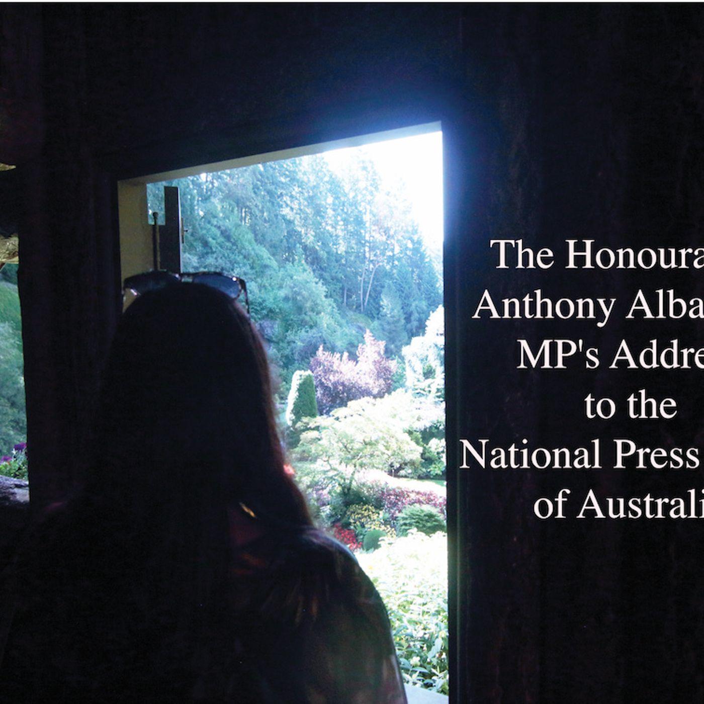 The Hon Anthony Albanese MP's Address to the National Press Club of ...