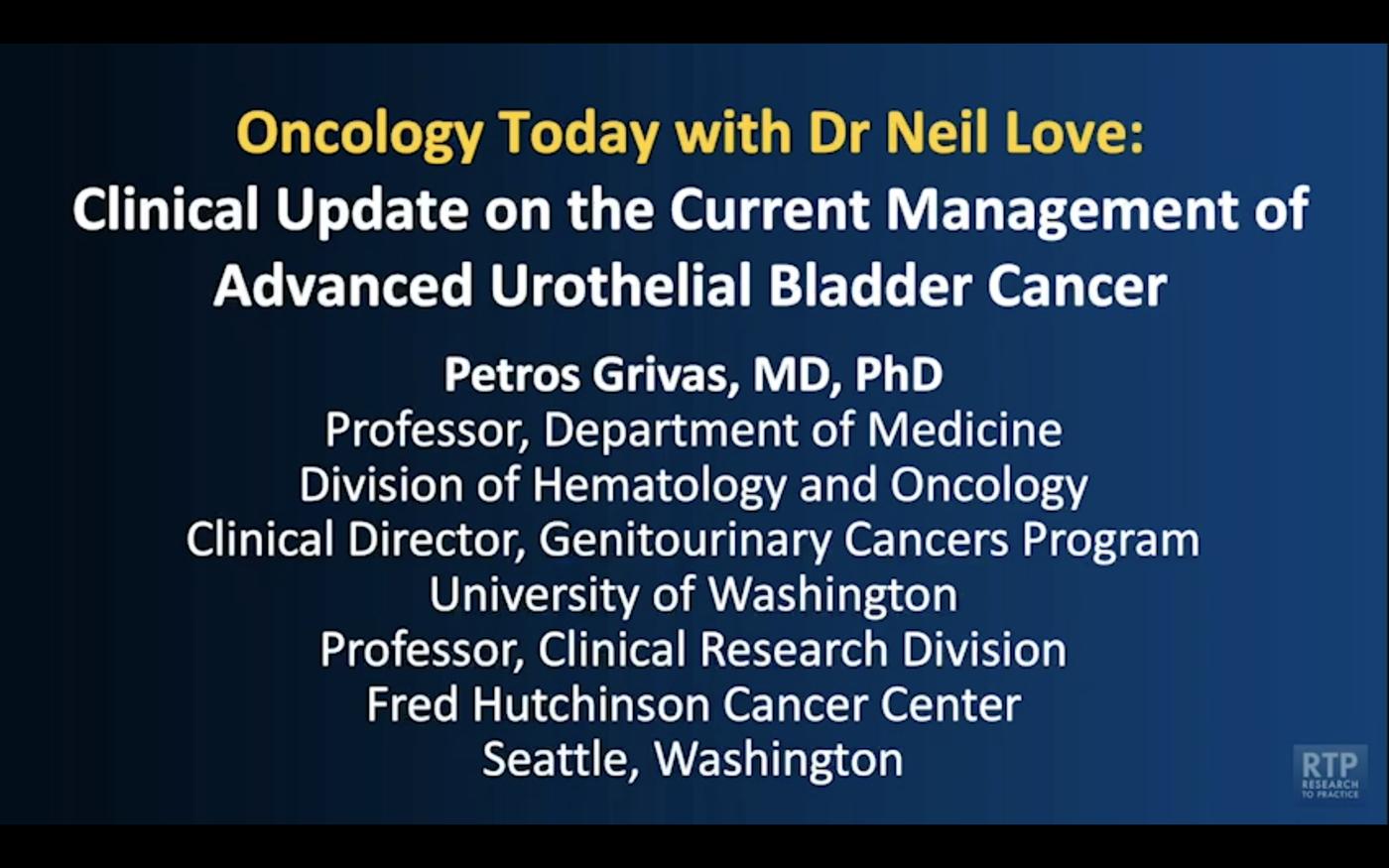 Urothelial Bladder Cancer | Oncology Today with Dr Neil Love: Clinical ...