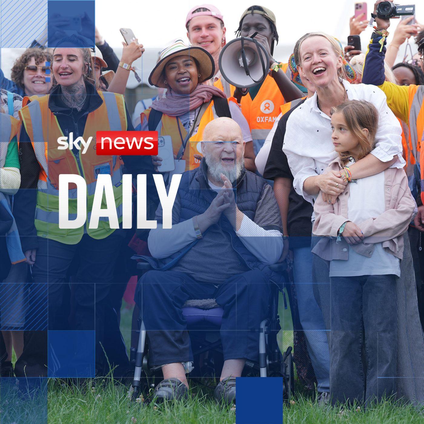 Glastonbury: The Michael and Emily Eavis story - Sky News Daily ...