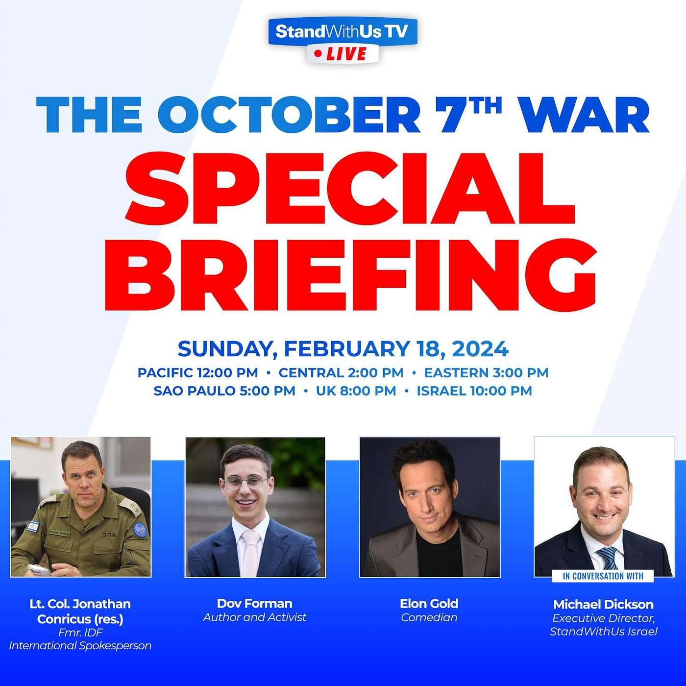 John Spencer - The October 7th War - StandWithUs Podcast | Listen Notes