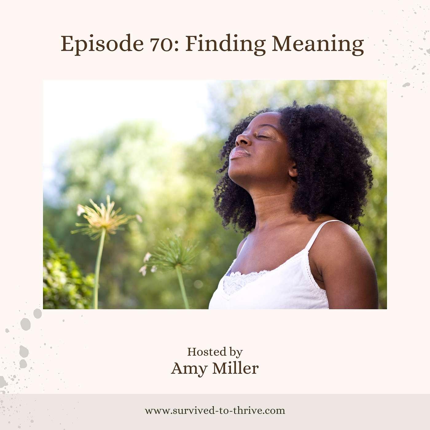 Episode 70: Finding Meaning - Survived to Thrive Podcast | Listen Notes