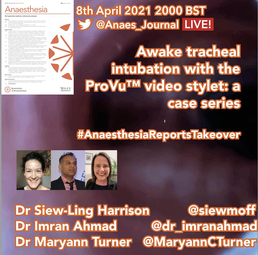 Awake tracheal intubation with the ProVu™ video stylet: a case series ...