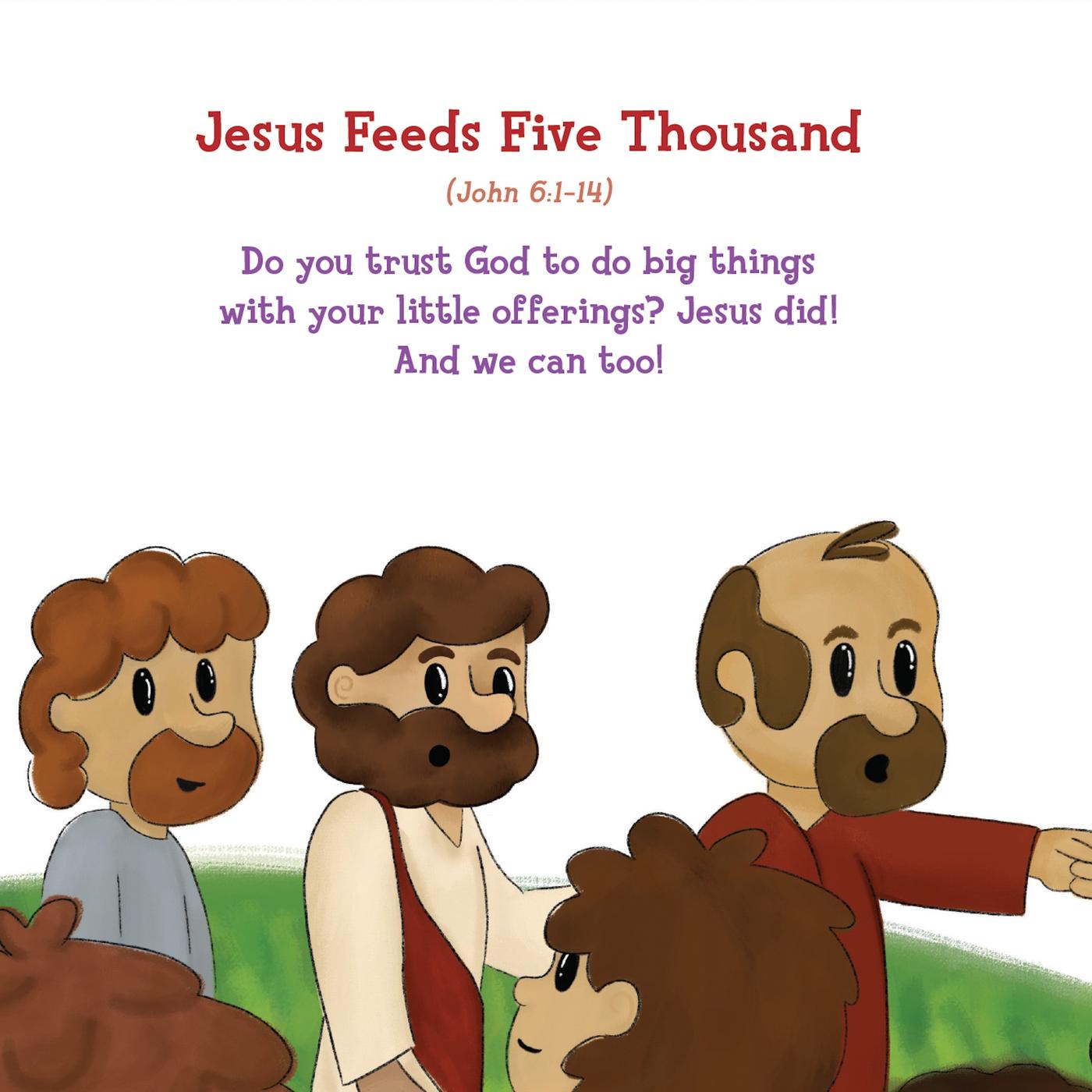 Jesus Feeds Five Thousand Men Luke 91417 Bible Verse