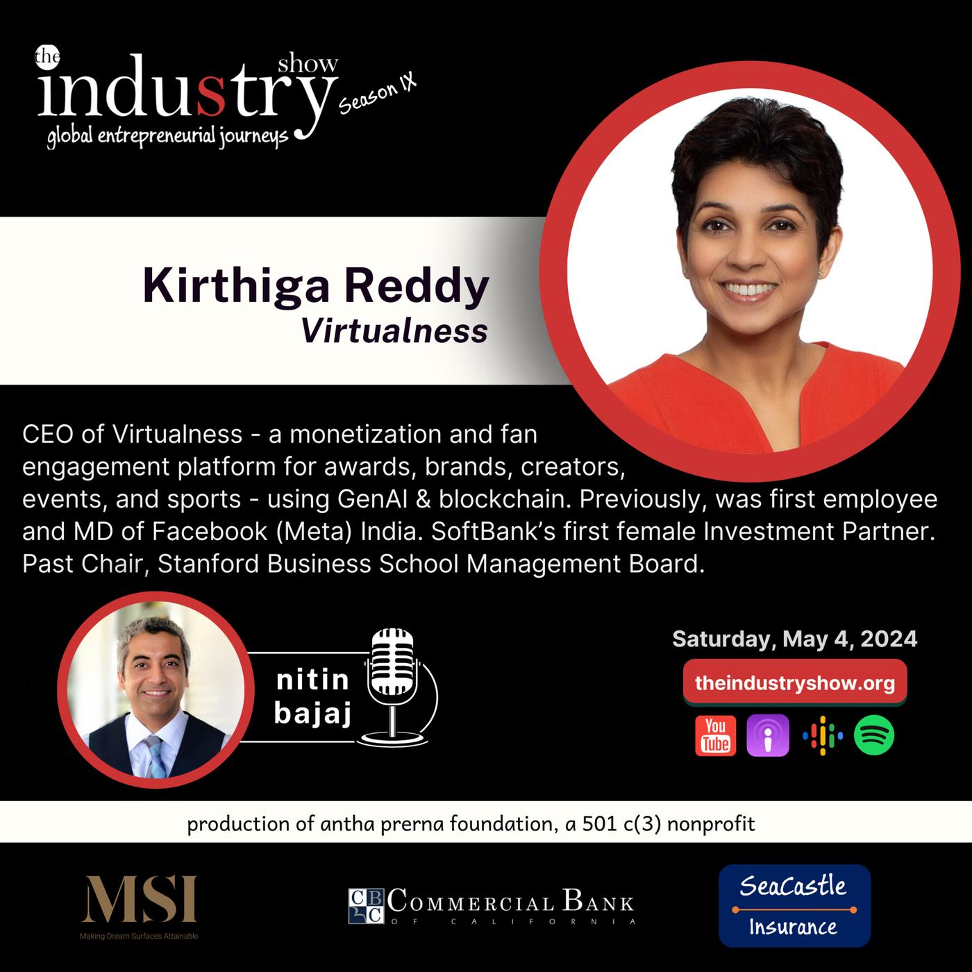 The INDUStry Show w Kirthiga Reddy - The INDUStry Show (podcast ...