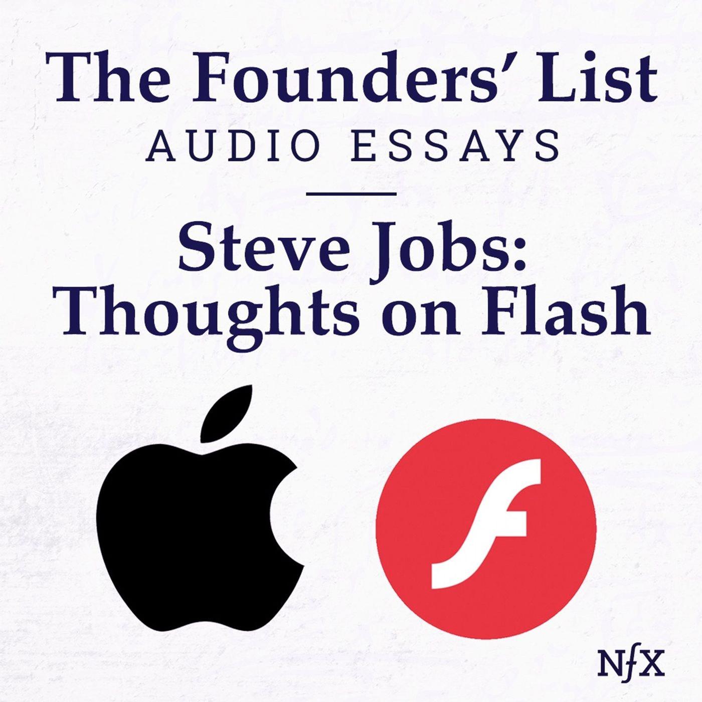 The Founders' List: Steve Job's Famous 'Thoughts on Flash' (Famous ...