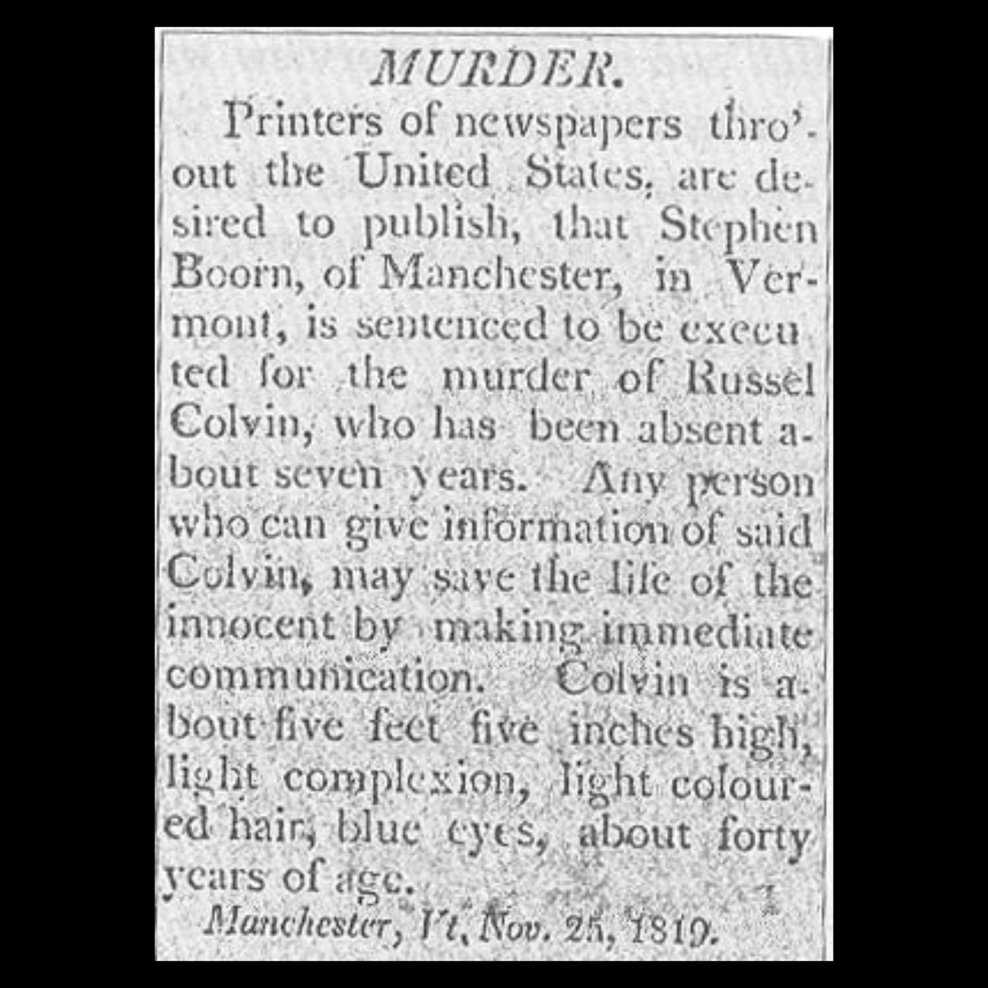 The Unsolved Murder of Russell Colvin - A New England Legends Podcast ...