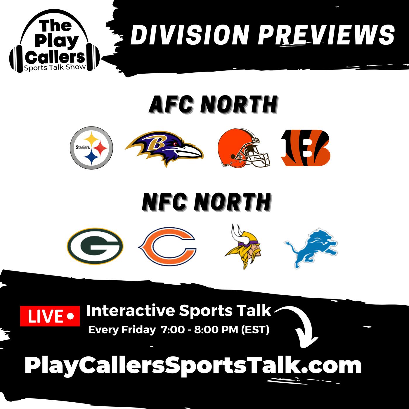 AFC North and NFC North Division Preview | Play Callers Sports Talk ...