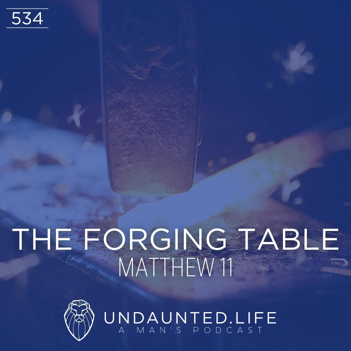 THE FORGING TABLE | Matthew 11 (Ep. 534) - Undaunted.Life: A Man's ...