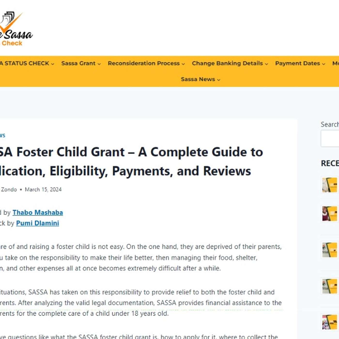 Understanding the SASSA Foster Child Grant: Support and Guidance ...