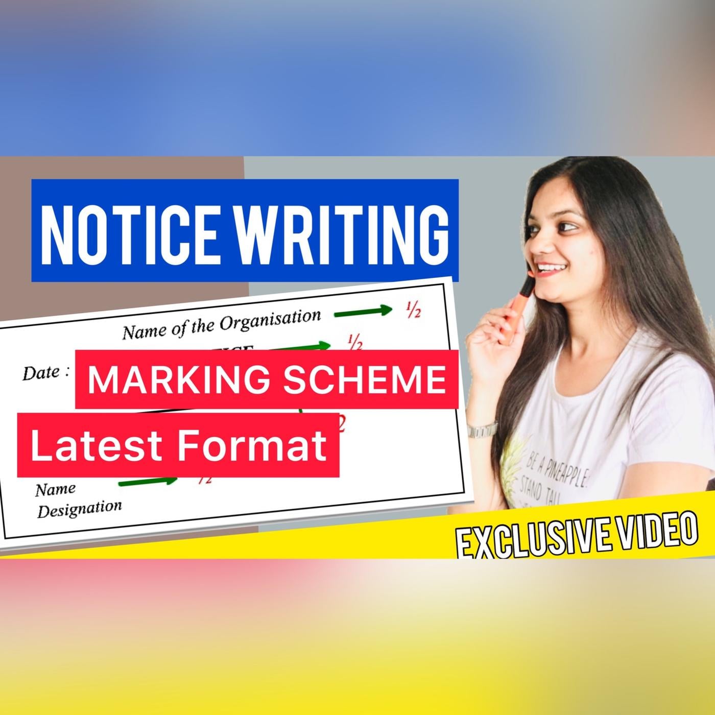 Notice Writing | Notice Writing Format | notice writing Marking Scheme ...